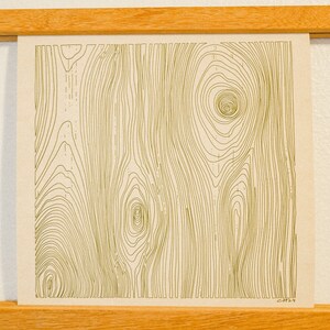 Wood Grain Line Art // Cold Press Fine Art Paper // Outdoor Art Prints ...