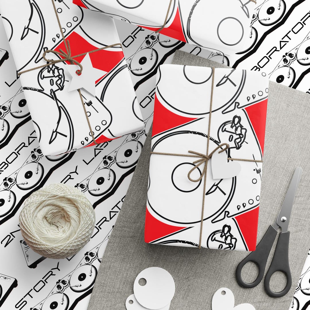 Record Player Wrapping Paper - Music Lover Gift Wrap, Vinyl Record ...
