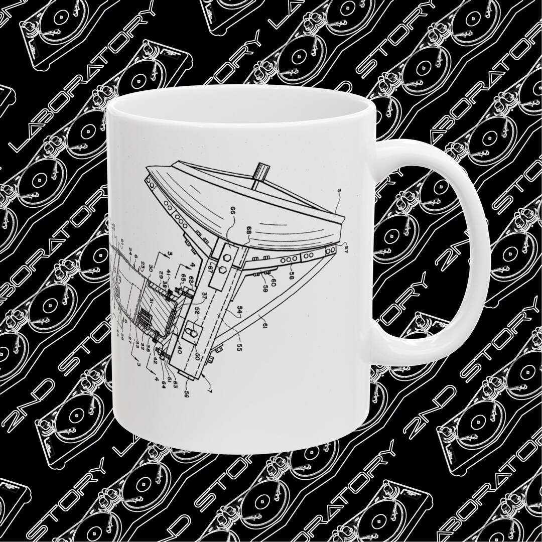 Satellite Blueprint Mug, Space Lover Coffee Cup, Astronomy Gift Idea ...