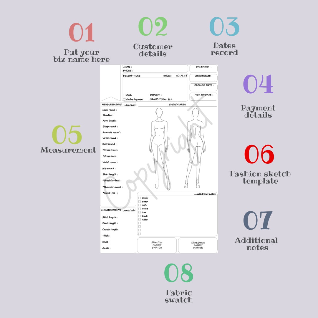 Printable Sewing Planner Template Sewing Project Organizer for Tailor ...