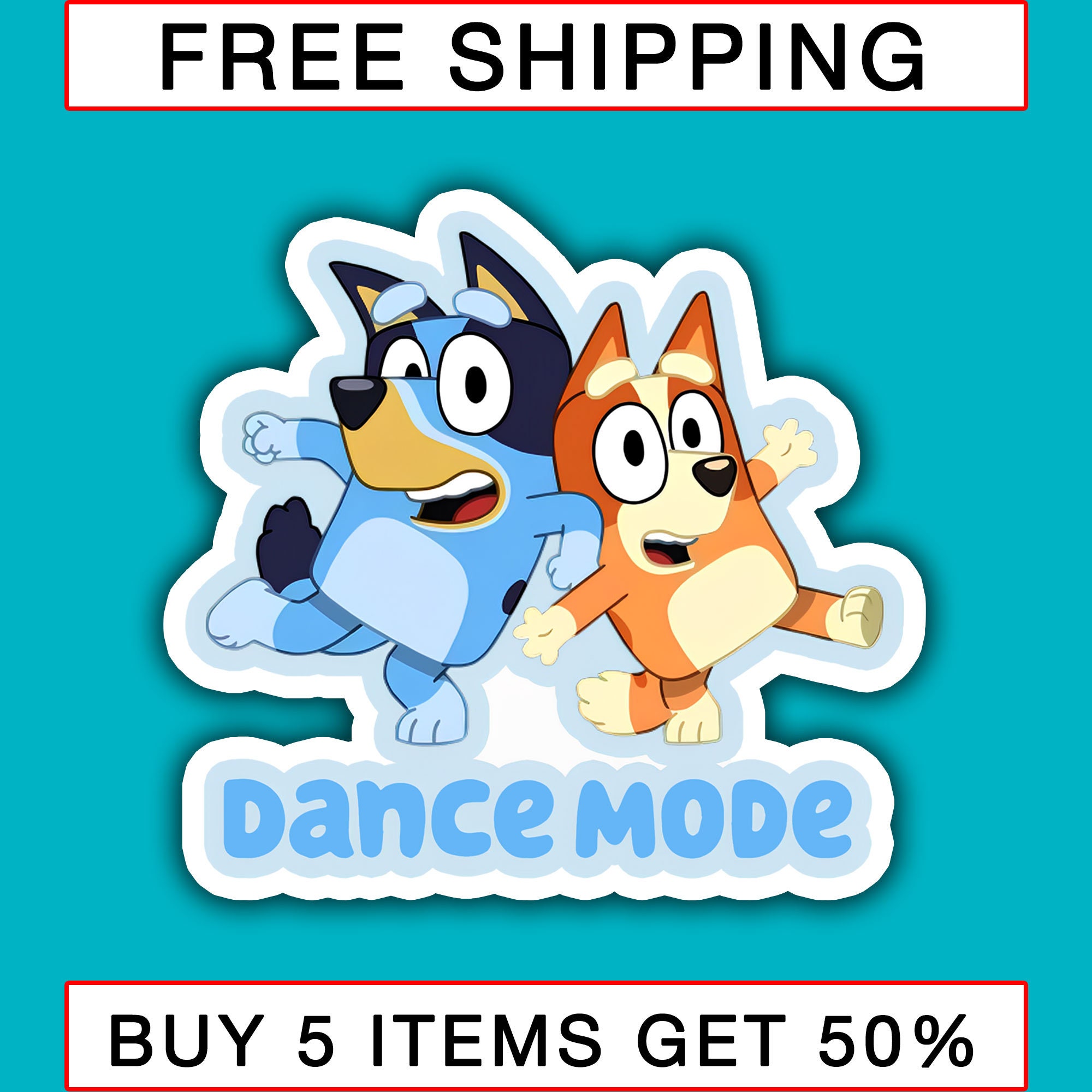 Bluey Dance Mode Stickers Bluey Family Stickers Car - Etsy