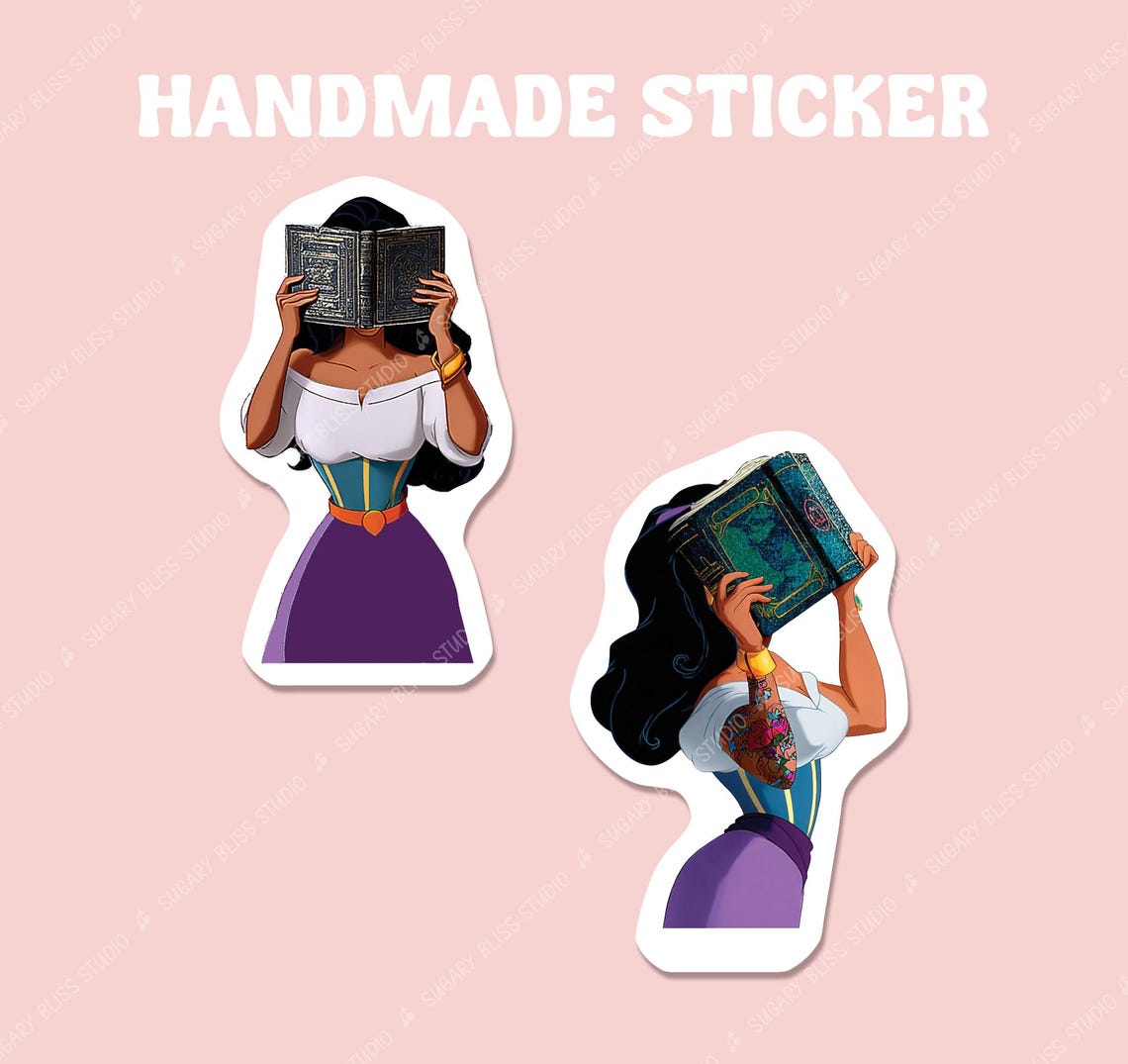 Gypsy Reading Sticker Set for Book Lovers | Vintage Inspired Reader ...