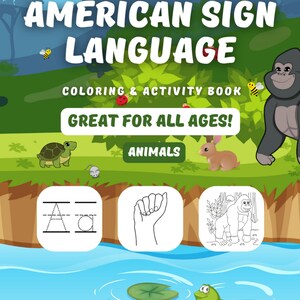 ASL Coloring & Activity Book Pages - Digital Download - American Sign ...