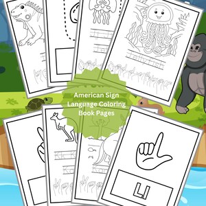 ASL Coloring & Activity Book Pages - Digital Download - American Sign ...