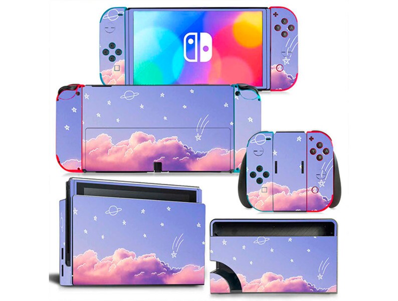 Sky Switch OLED Skin. Joycons & Console Decal Inspired by a - Etsy