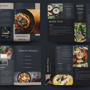 Editable Canva Cookbook Template: Modern Recipe Book Design (A4 Digital ...