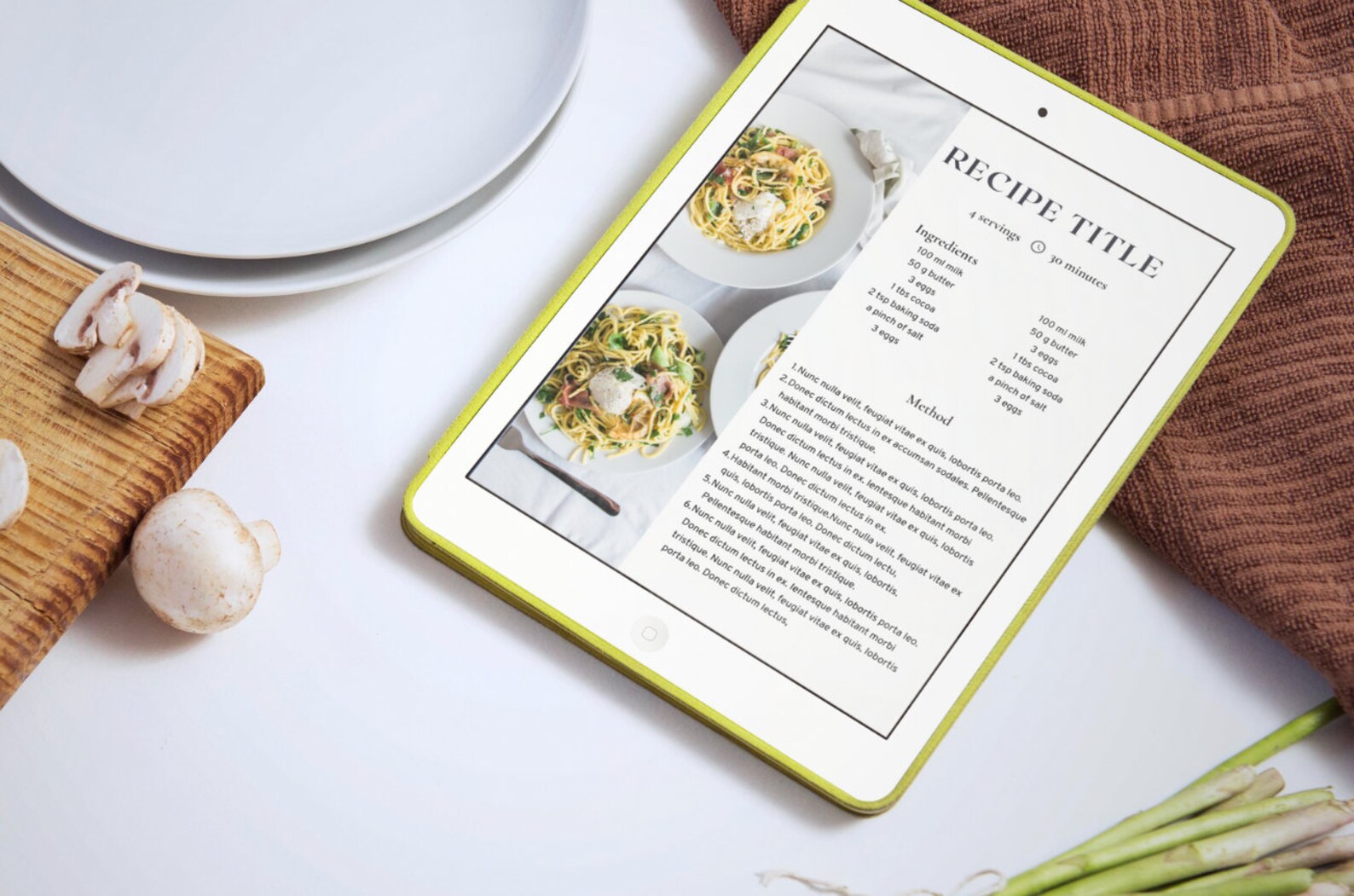 Cookbook Template Recipe Modern Template Blue Cookbook Template Recipe ...