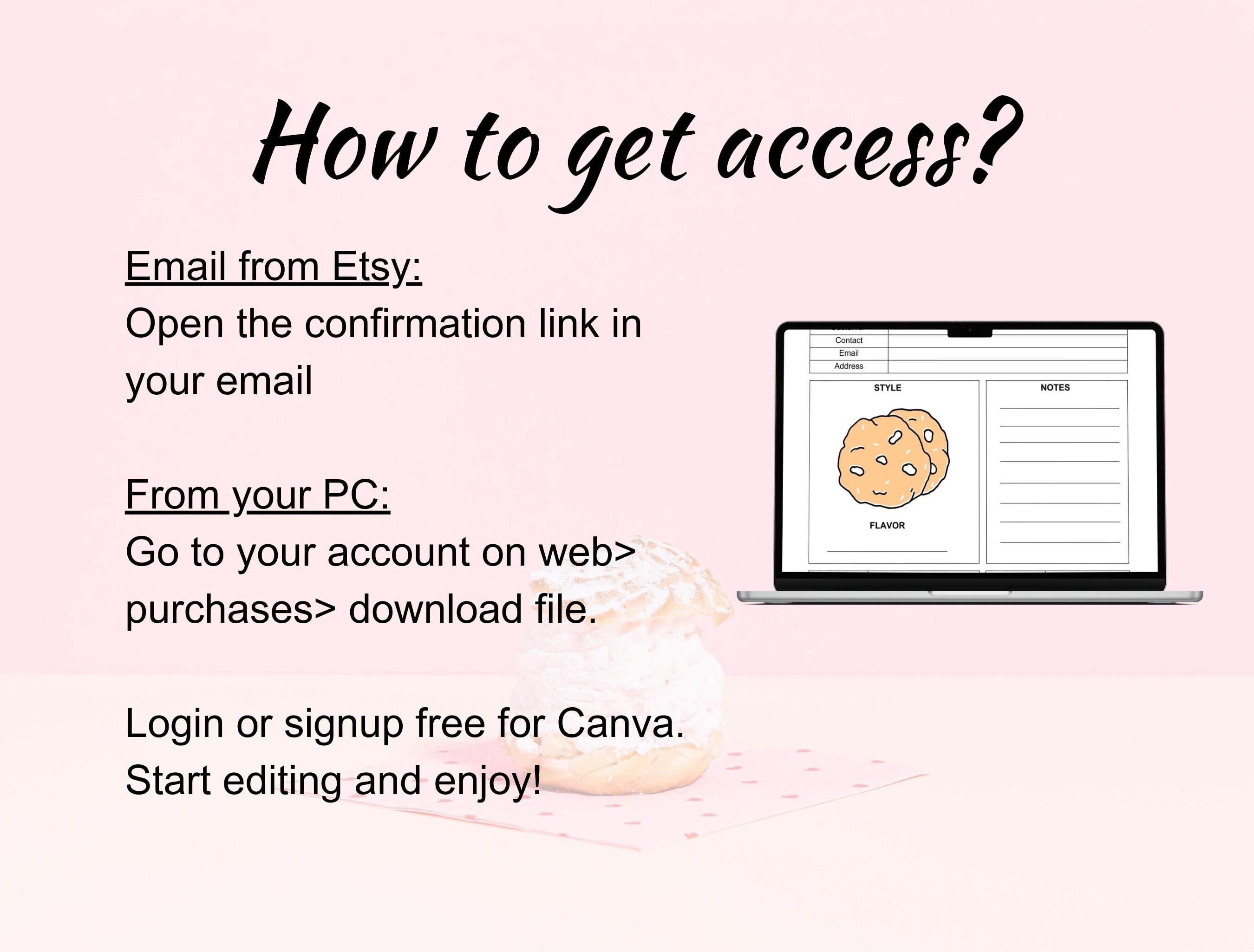 Editable Cookie Order Form Template, Customize Canva Template ...