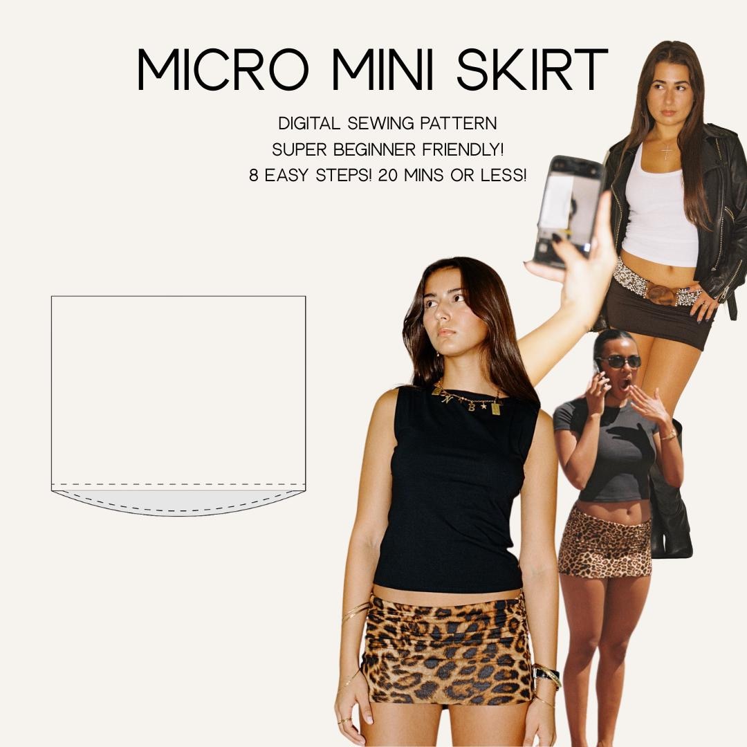 Women's Micro Mini Skirt Pattern - Etsy