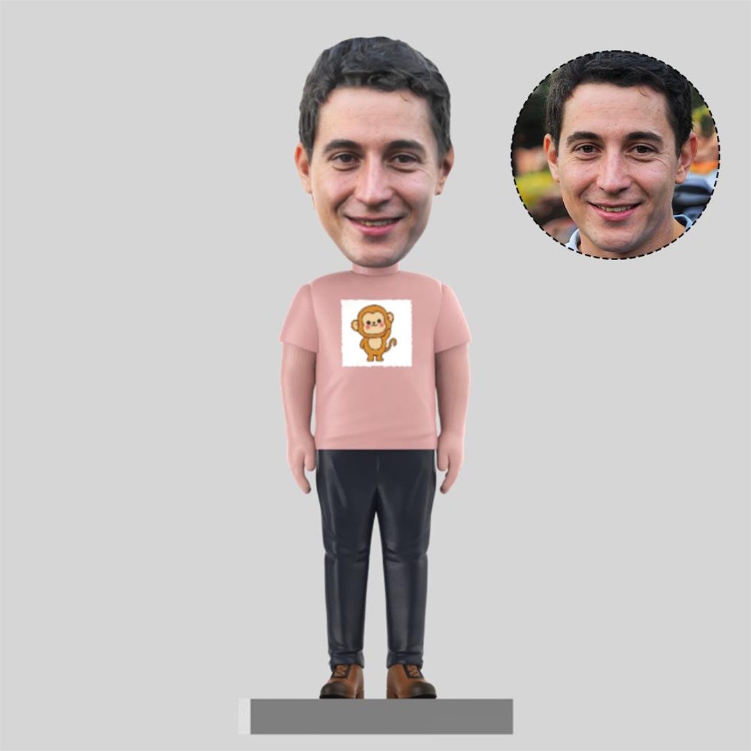 Custom 3D Printed Bobblehead Figurine From Photo - Personalized Gift ...