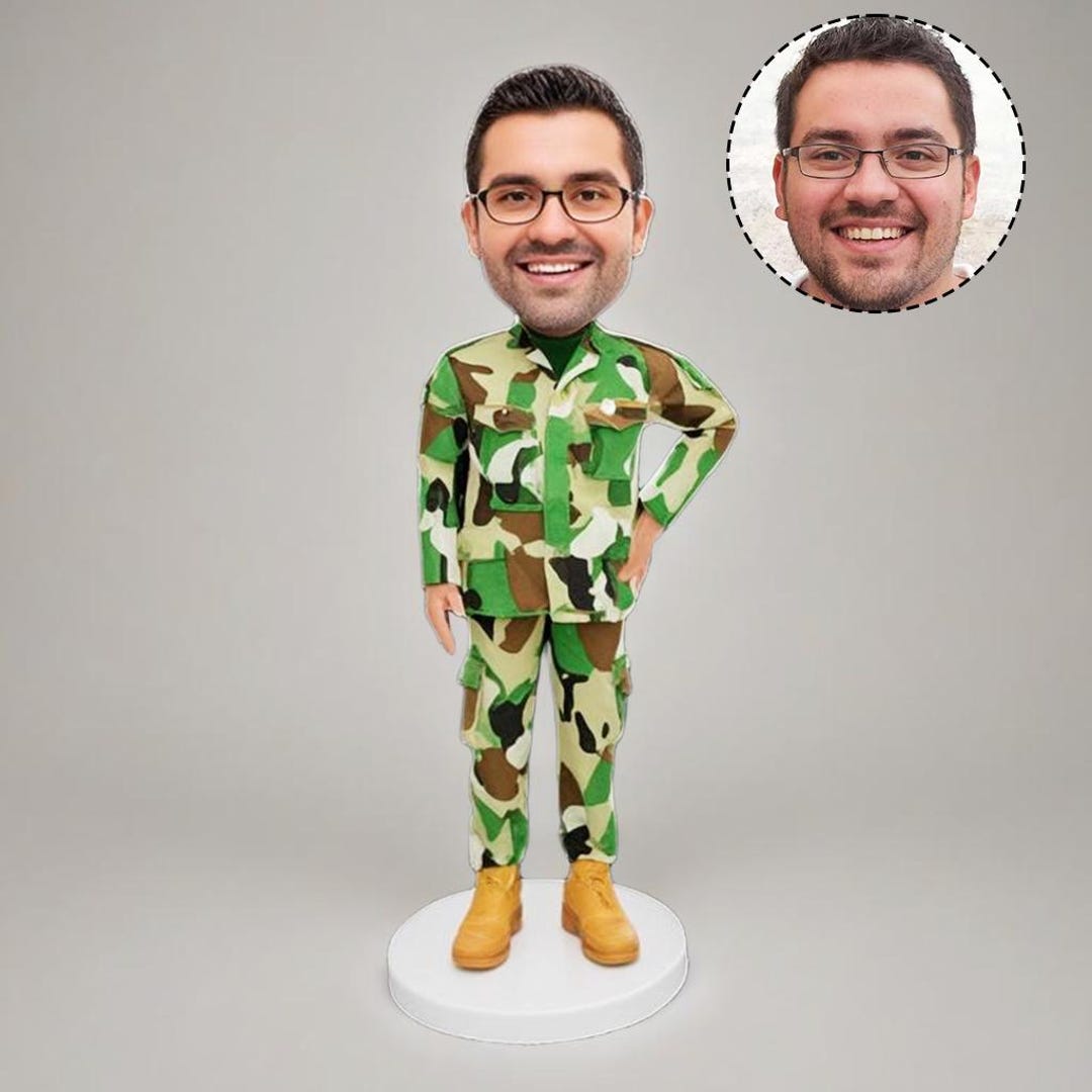 Custom Soldiers Bobblehead From Photo, Officers 3d Printed Figurine ...
