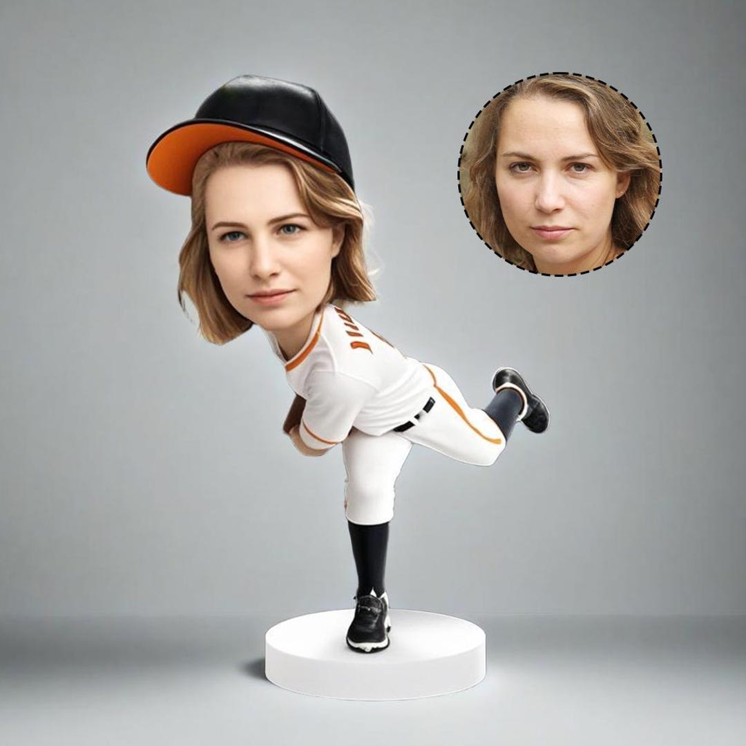 Custom Girlfriend Bobblehead, Cake Topper Gifts for Baseball Lovers ...