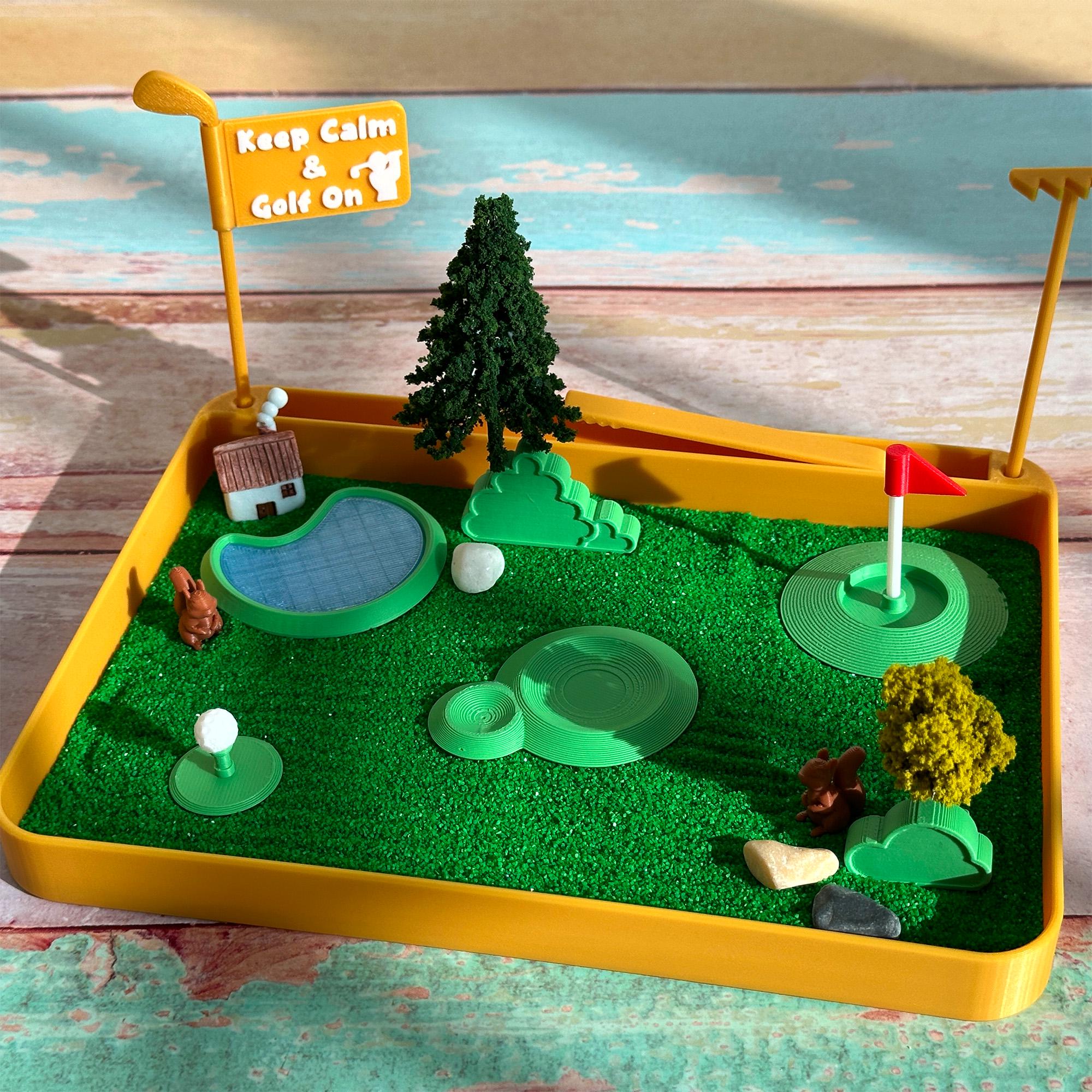 Golf Zen Garden - Stress Relief Gif - Relaxing Desk Decor for Golf ...