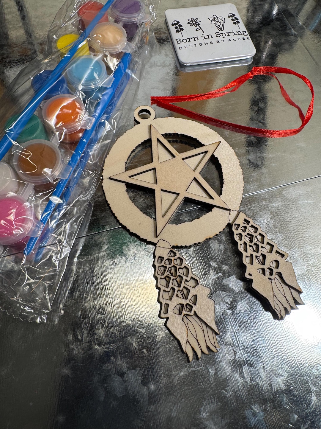 DIY Parol Ornament Kit – Laser-cut Wooden Filipino Lantern With Paints ...