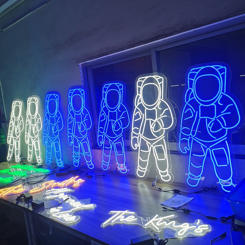 Astronaut Neon Sign Personalized Custom Neon Sign Flex LED Neon Signs ...