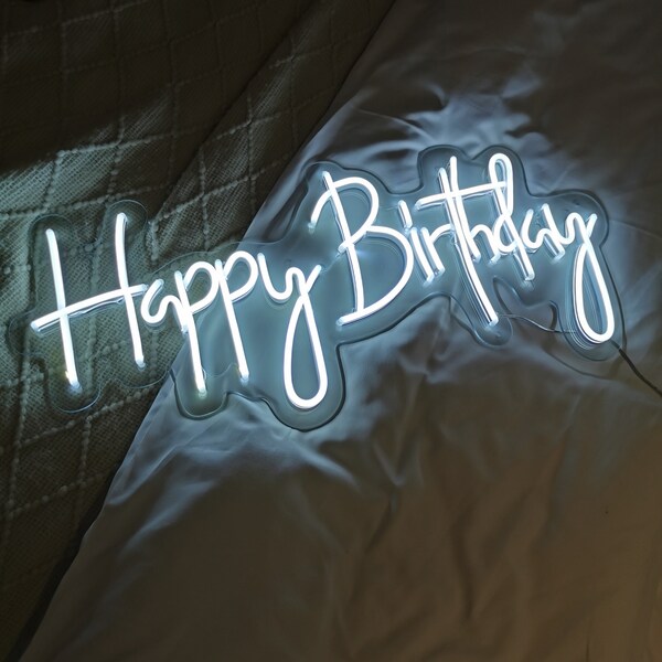 Custom Happy Birthday Neon Sign - Etsy