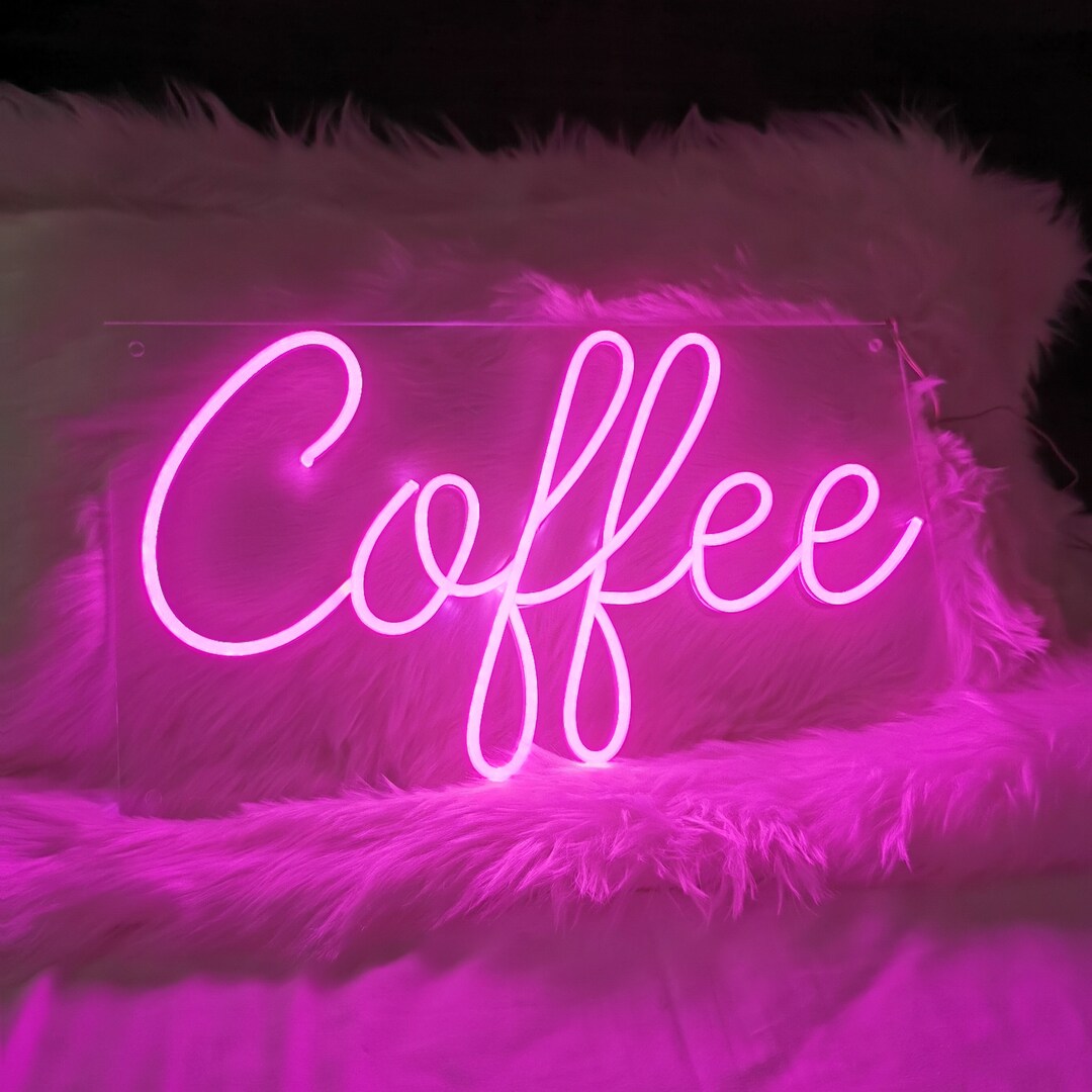 Led Coffee Neon Sign,coffee Cafe Store Light Sign,camera Neon,selfie in ...