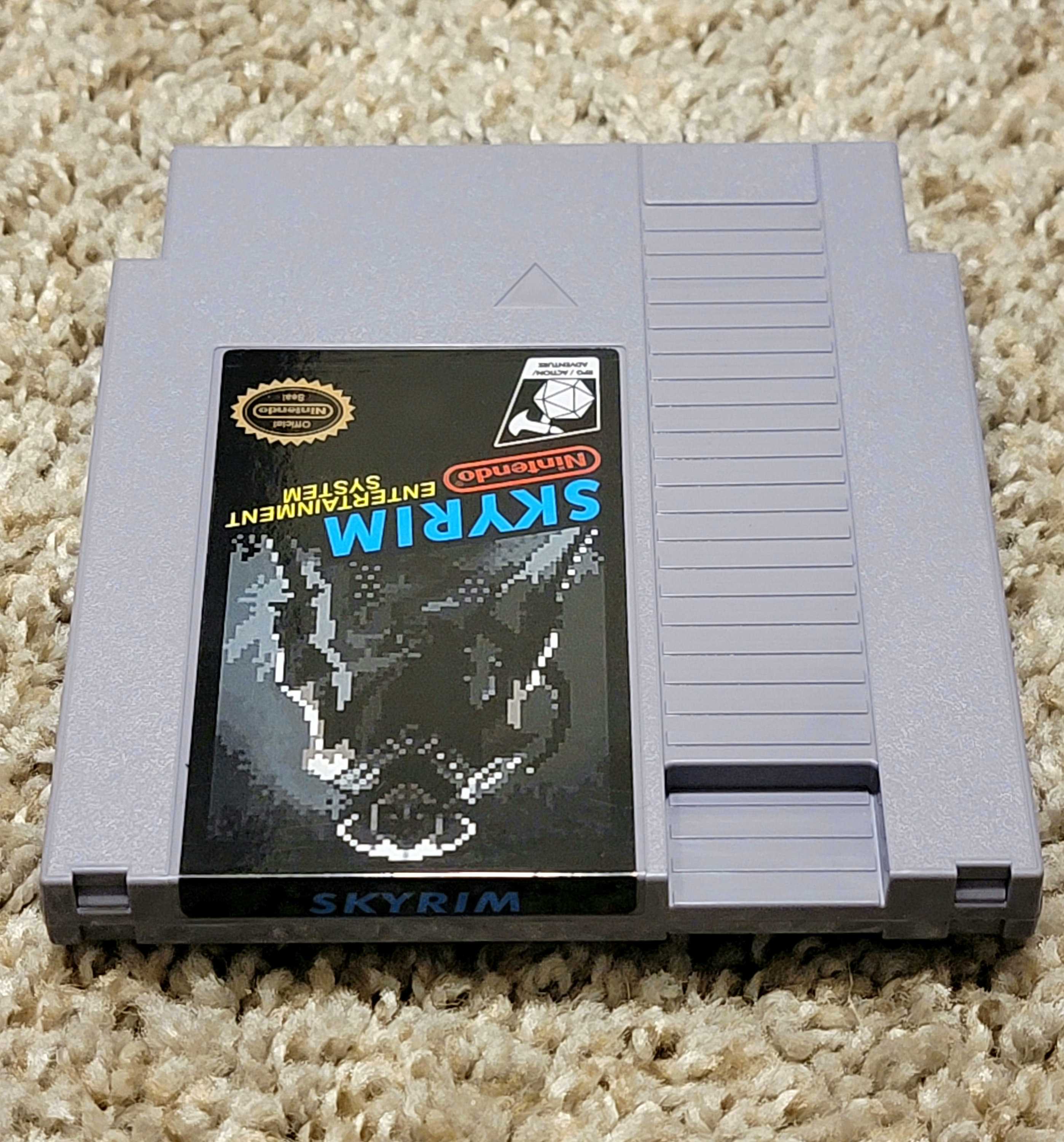 Skyrim NES Cartridge Rare Fan Made! Available in 3 Colors - Etsy