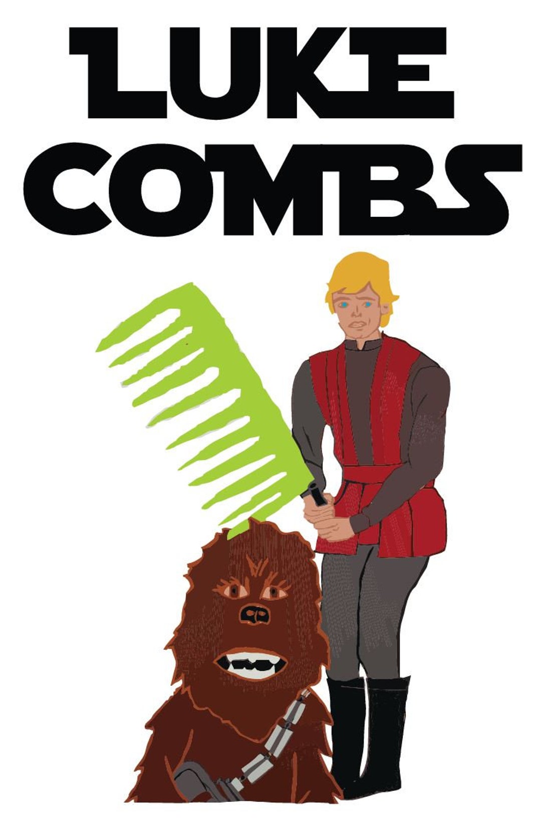 Luke Combs Star Wars Print - Etsy