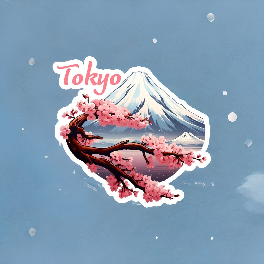 Tokyo Sticker Travel Sticker Japan Sakura Culture Laptop/water Bottle ...