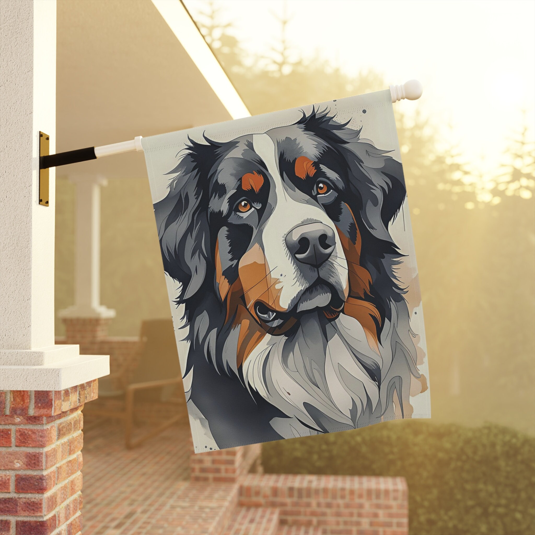 Bernese Mountain Dog Garden & House Banner Flag - Etsy