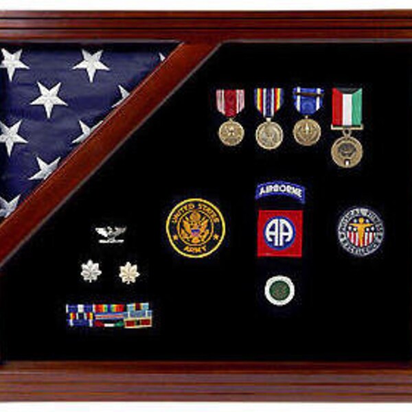 Military Flag and Medal Case - Etsy
