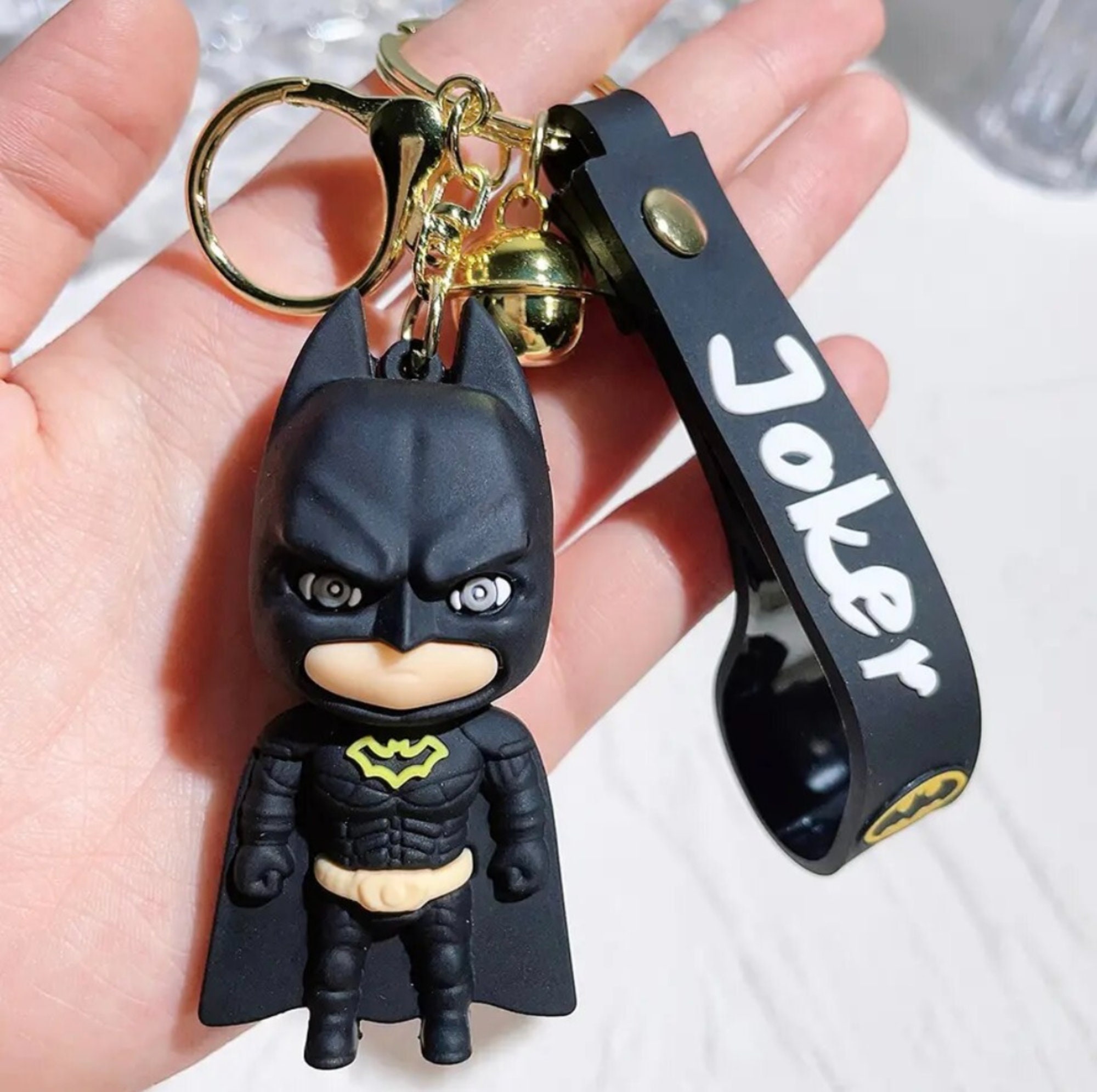 Buy Joker and Batman Keychains, Handcrafted Superhero Accessories ...