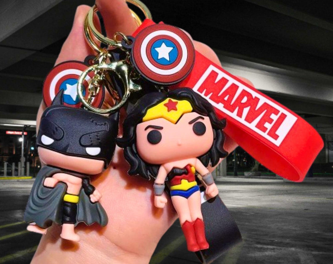 Buy Superhero Keychain Set Vibrant, Durable, Mini DC Heroes Perfect for ...