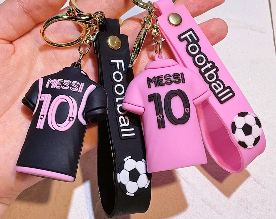 Inter Miami Messi Jersey Keychain, Unique Soccer Memorabilia, Perfect ...