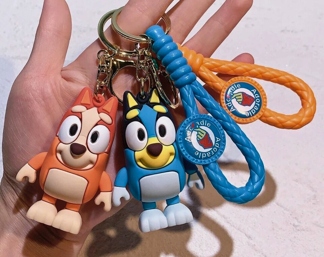 Bluey Keychains Adorable Cartoon Dog Charm Perfect Accessory for Kids ...