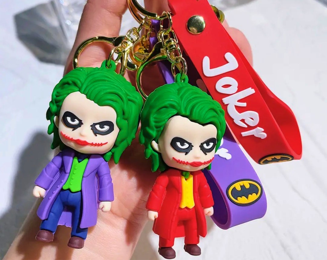 Buy Joker and Batman Keychains, Handcrafted Superhero Accessories ...