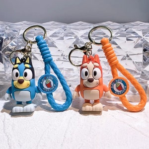Bluey Keychains Adorable Cartoon Dog Charm Perfect Accessory for Kids ...