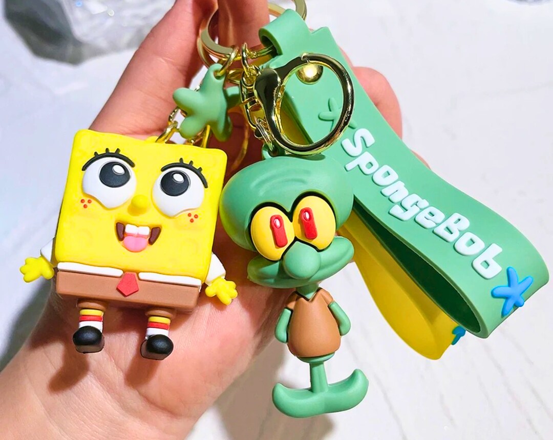 Unique Spongebob Keychains Detailed Character Designs Ideal - Etsy