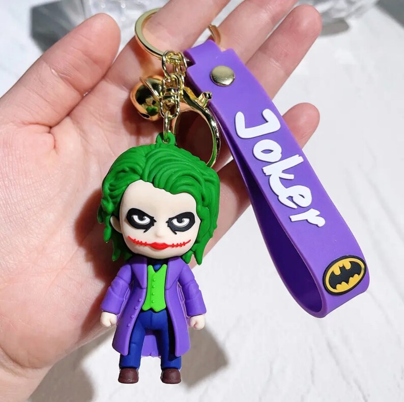 Buy Joker and Batman Keychains, Handcrafted Superhero Accessories ...