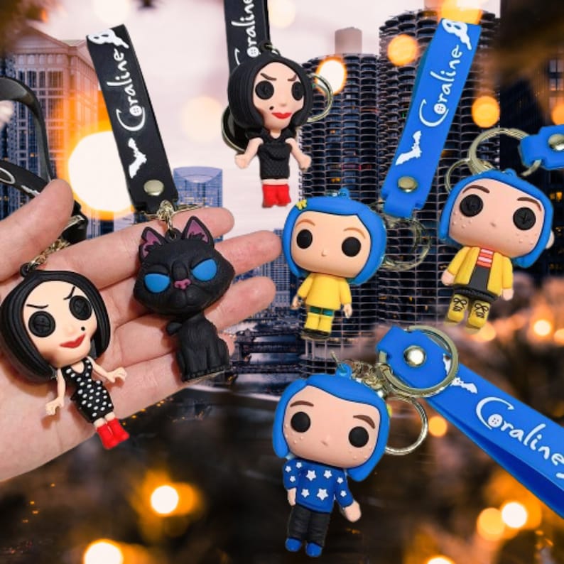 Coraline Movie Keychain Unique Handcrafted Charm, Perfect Accessory for ...
