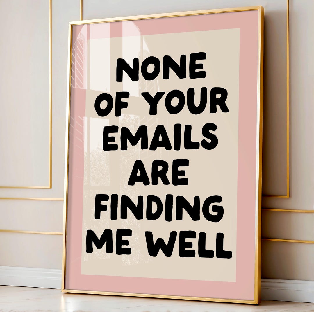Funny Office Art Print | Email Quote, Neutral Desk Decor (digital ...