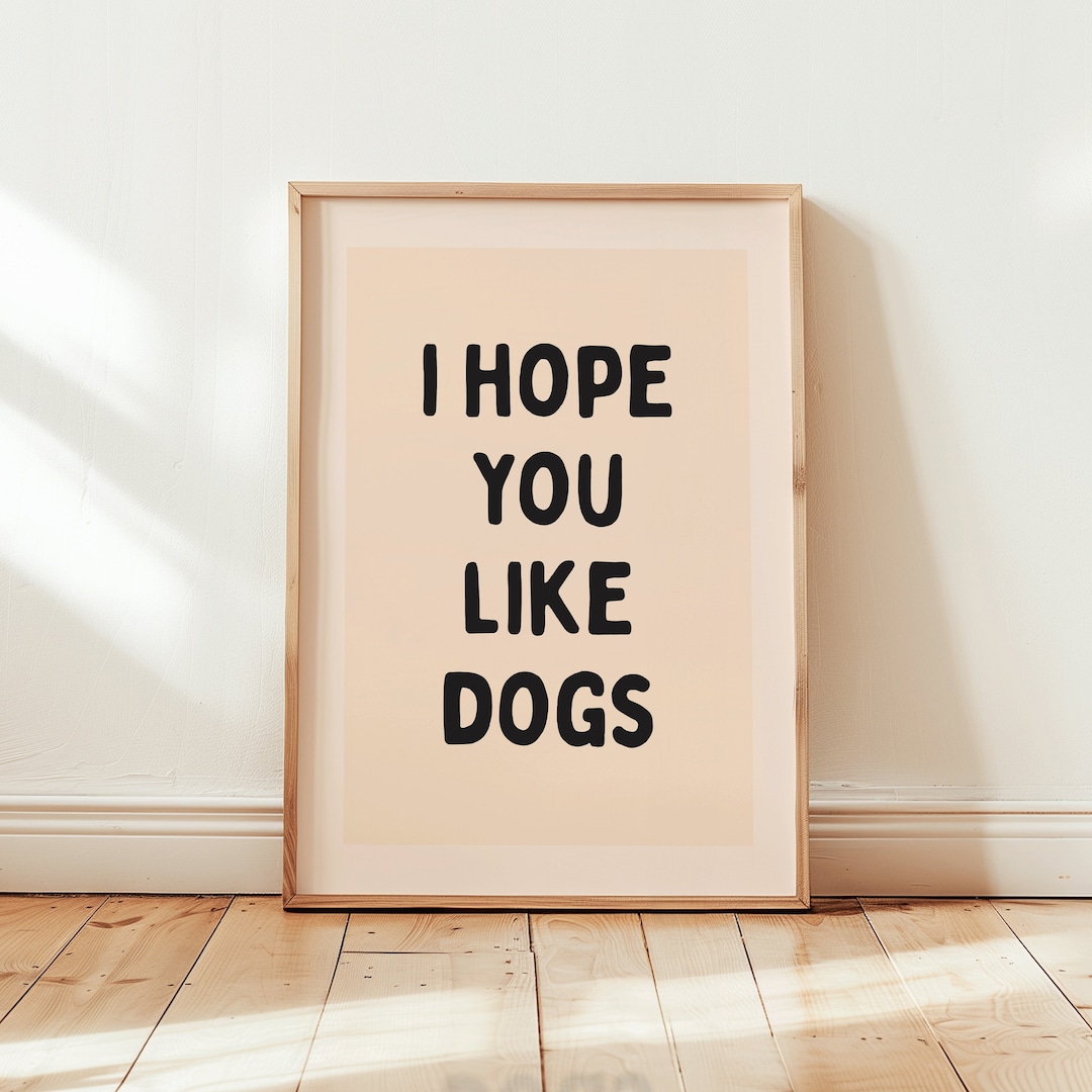Dog Lover Art Print | Funny Neutral Dog Poster Cool Apartment Art ...