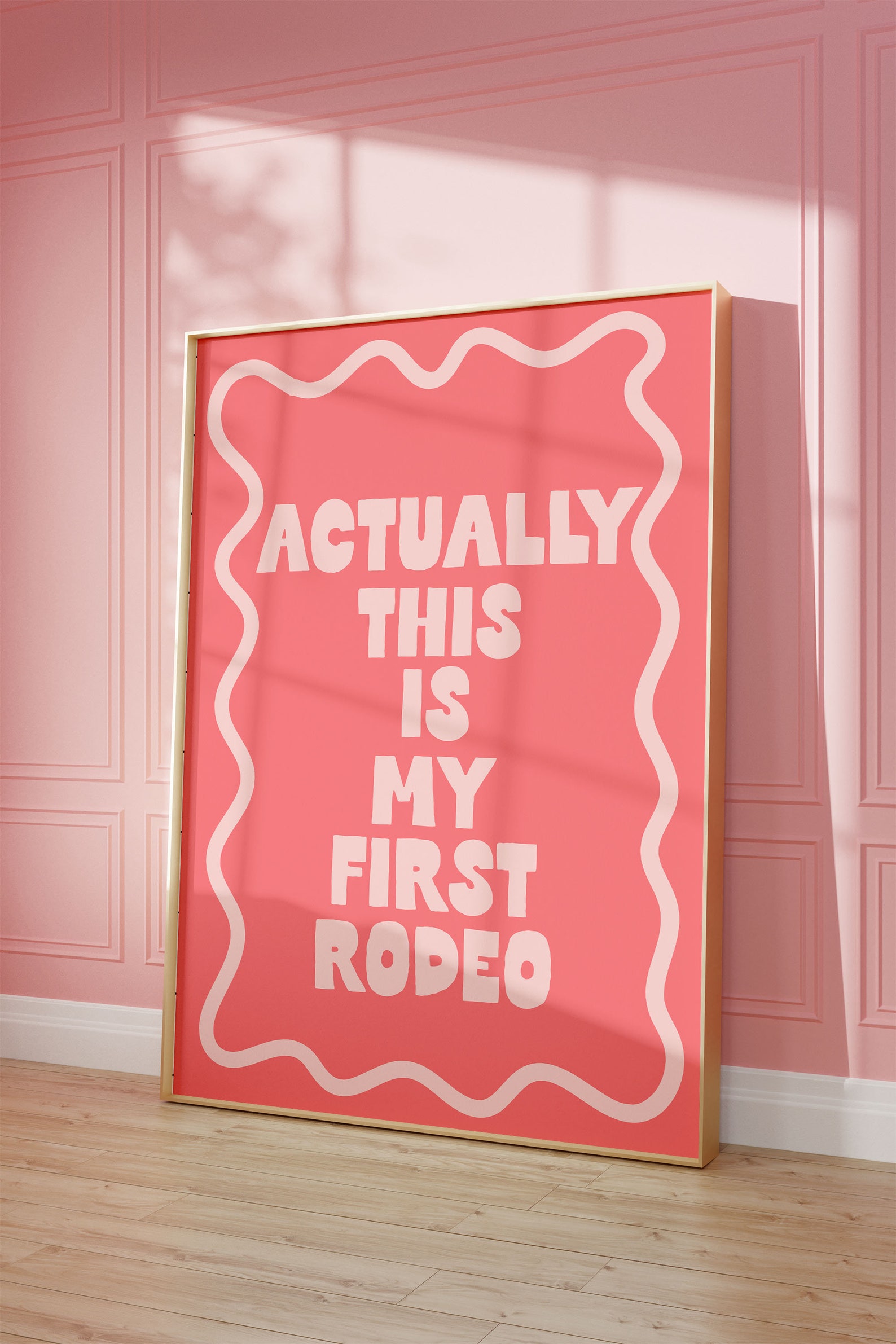This is My First Rodeo Art Print | Funny Retro Pink Coral Home Decor ...