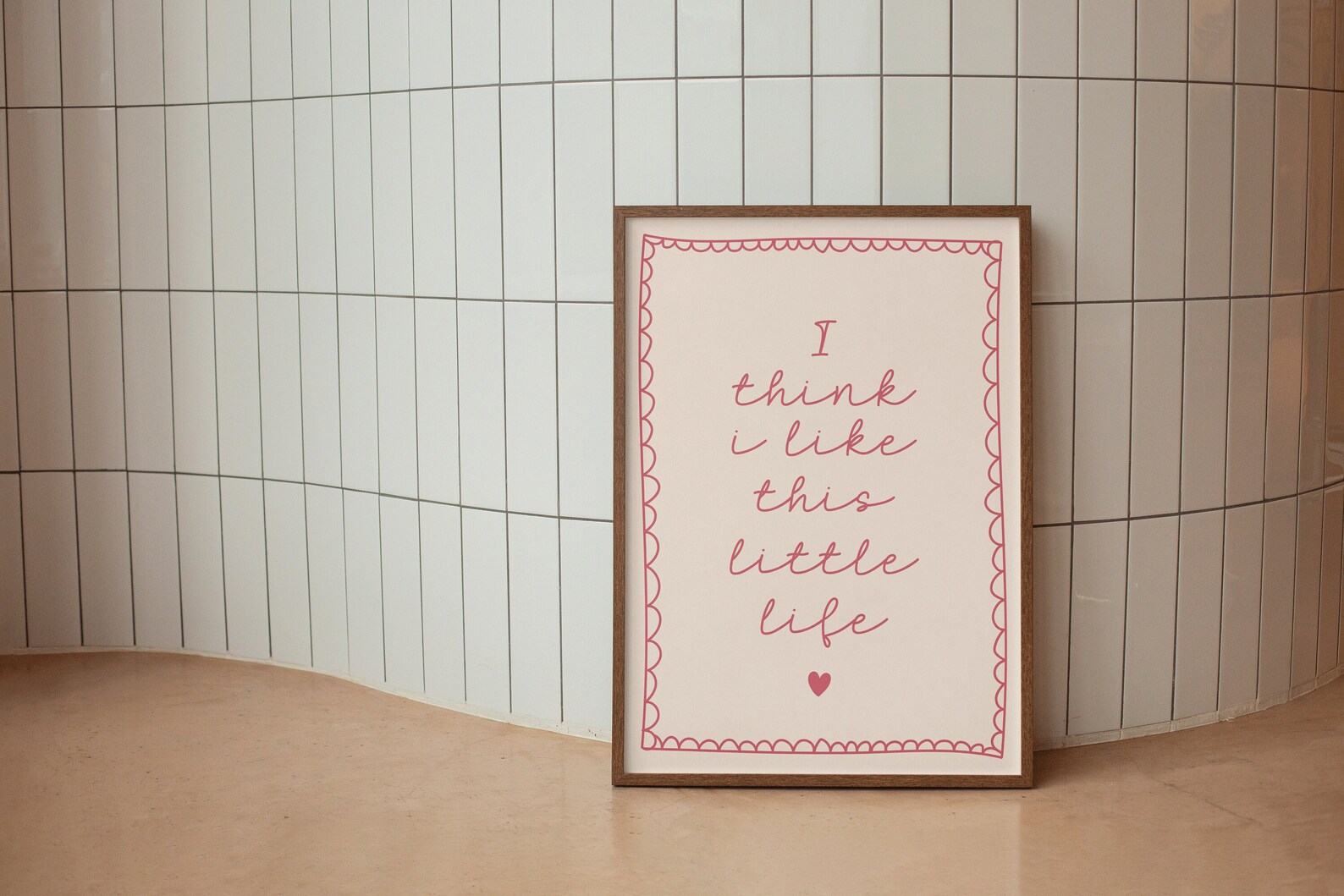 I Think I Like This Little Life Art Print | Pink Preppy Decor (digital ...