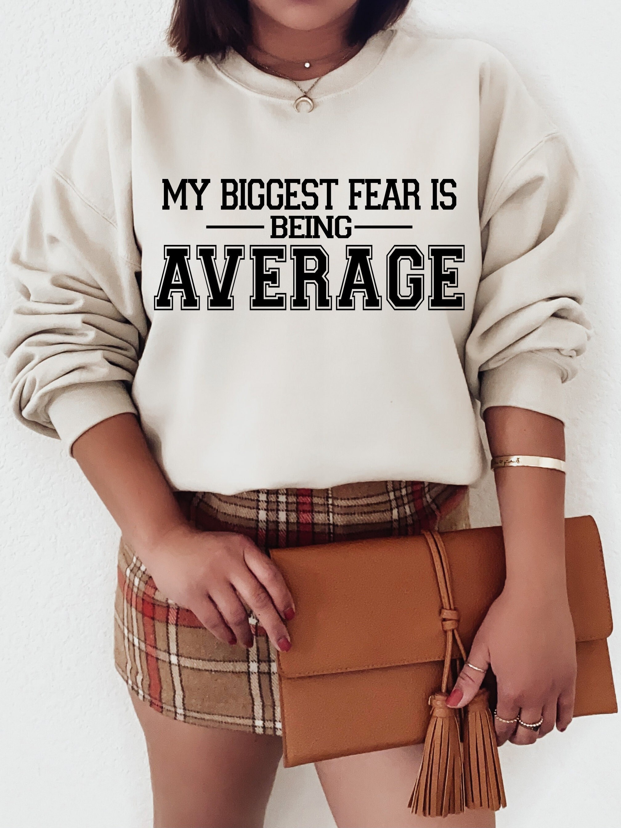 My Biggest Fear is Being Average SVG PNG Motivational - Etsy