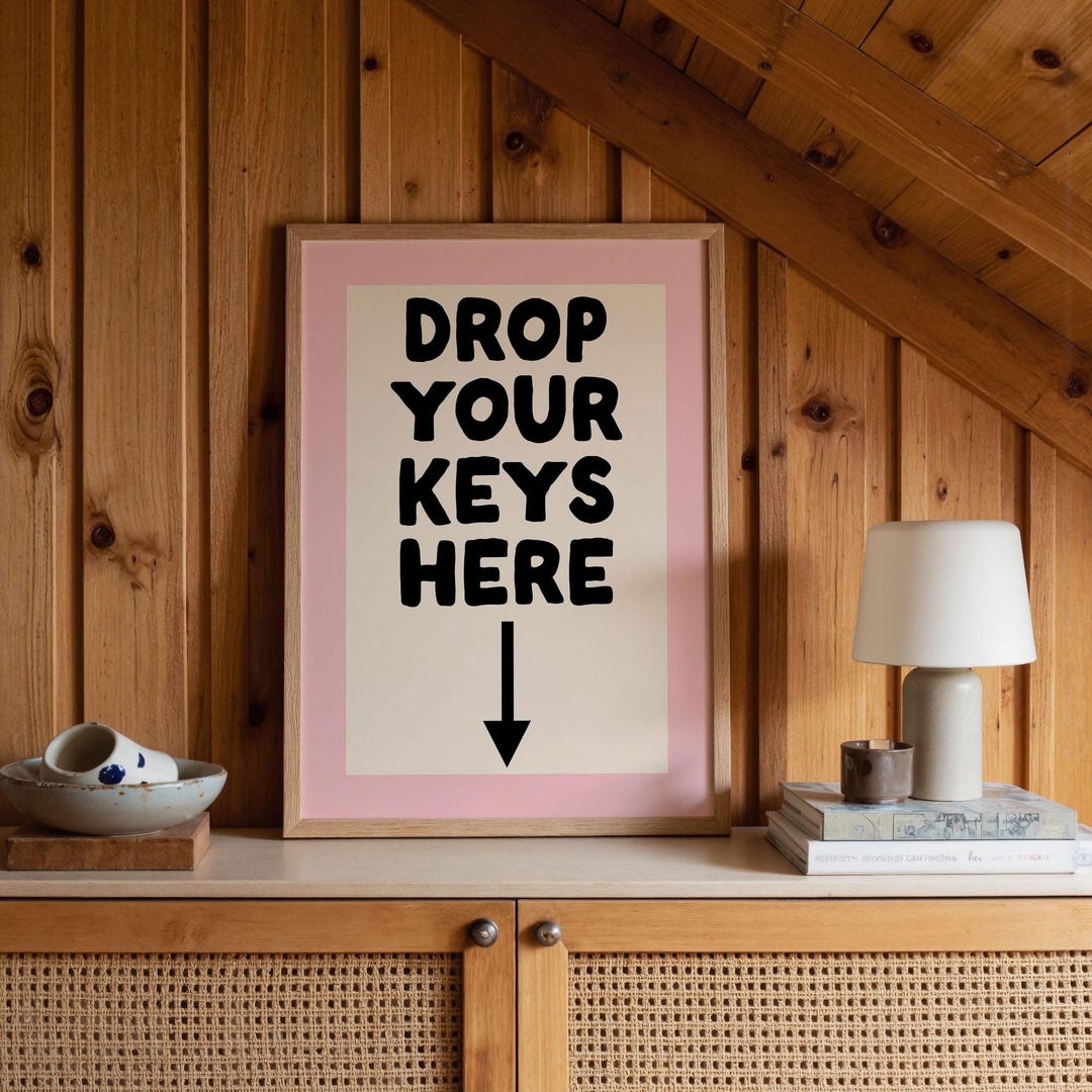 Drop Your Keys Here Digital Art Print | Entry Way Neutral Home Decor ...