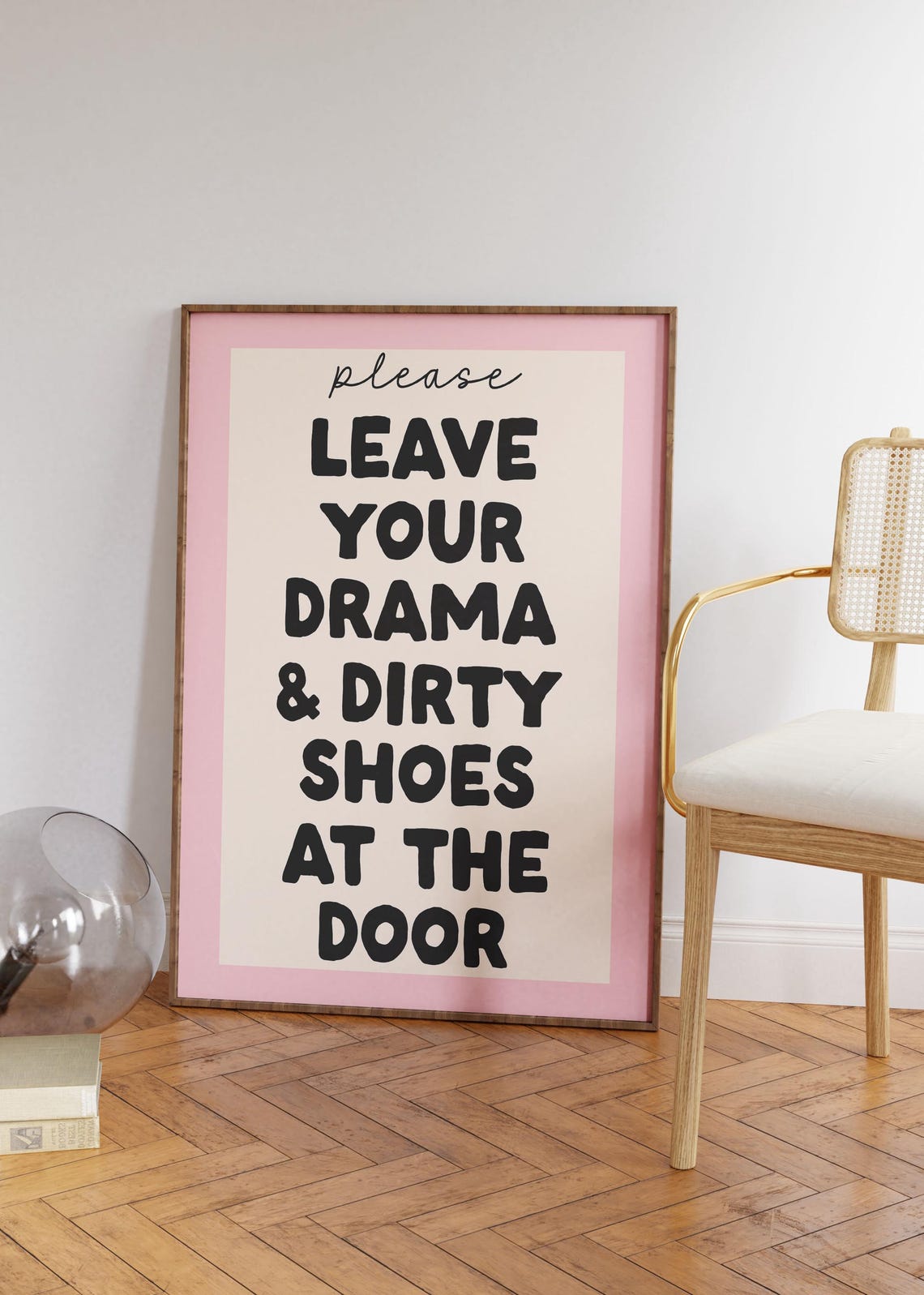 Funny Entryway Art Print | Leave Drama & Dirty Shoes (digital Download ...