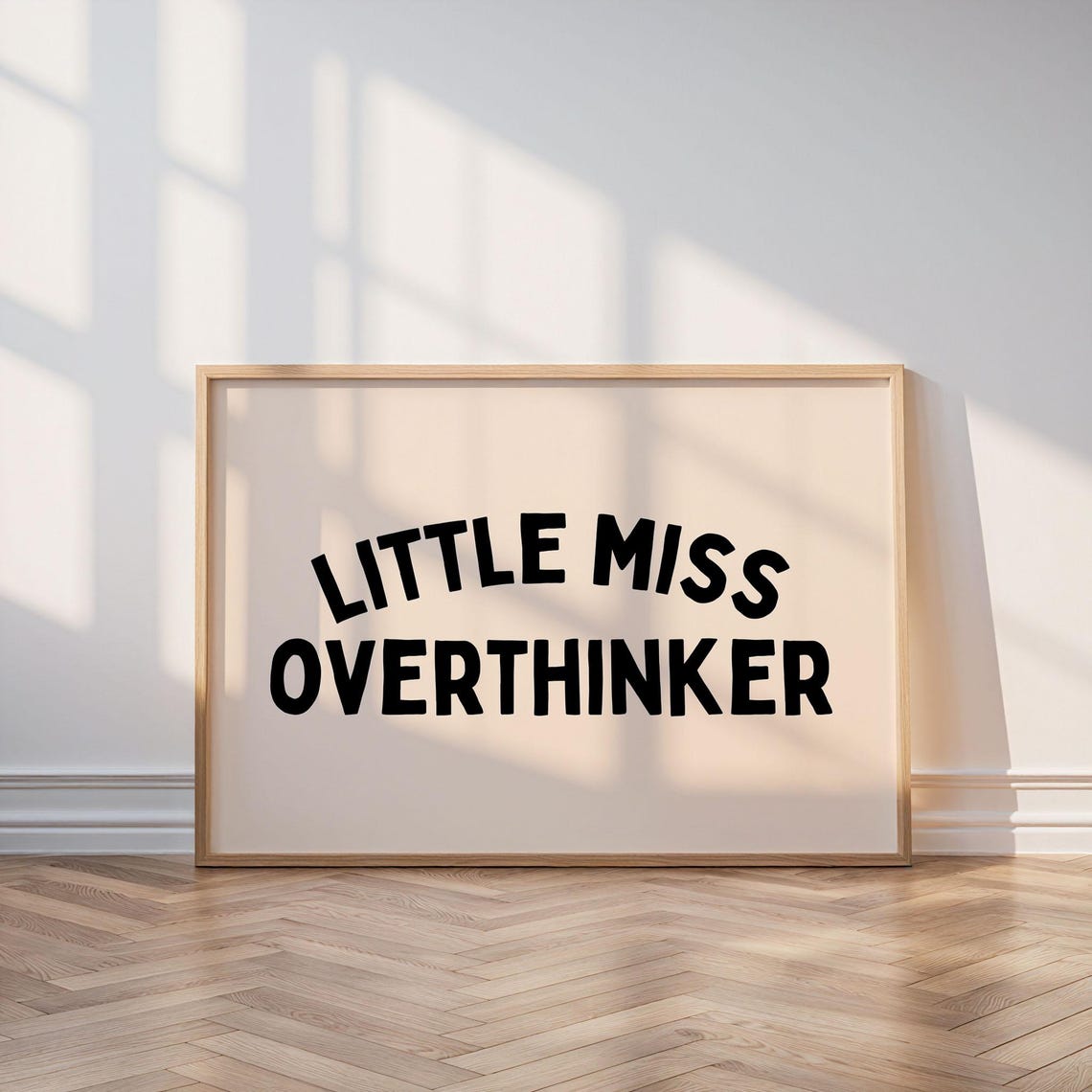 Little Miss Overthinker Art Print | Funny Mental Health Quote (digital ...