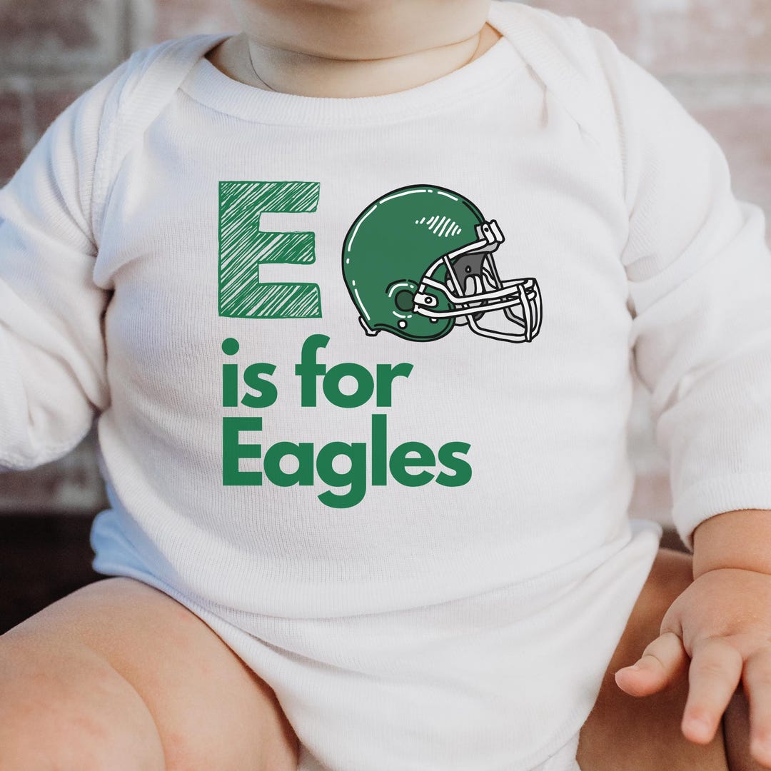 E is for Eagles Infant Long Sleeve Onesie, Eagles Baby, Philadelphia Eagles Onesie - Etsy