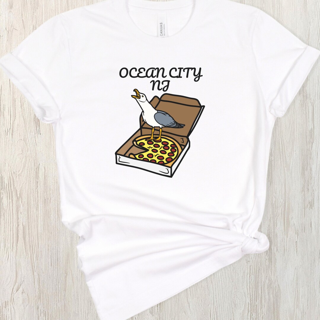 Ocean City New Jersey Pizza Seagull Shirt, OCNJ Shirt, Jersey Shore ...