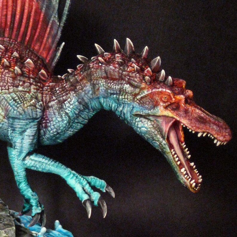 Painted Deepwars Spinosaurus Dinosaur Miniature for D&D Dungeons ...