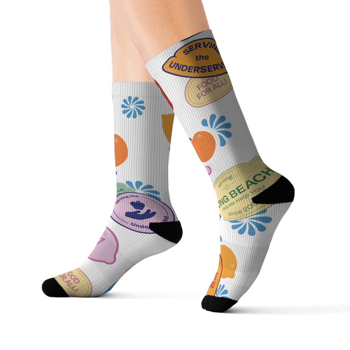 Supportive Sublimation Socks: Help Me Help You Stickers, Nonprofit ...