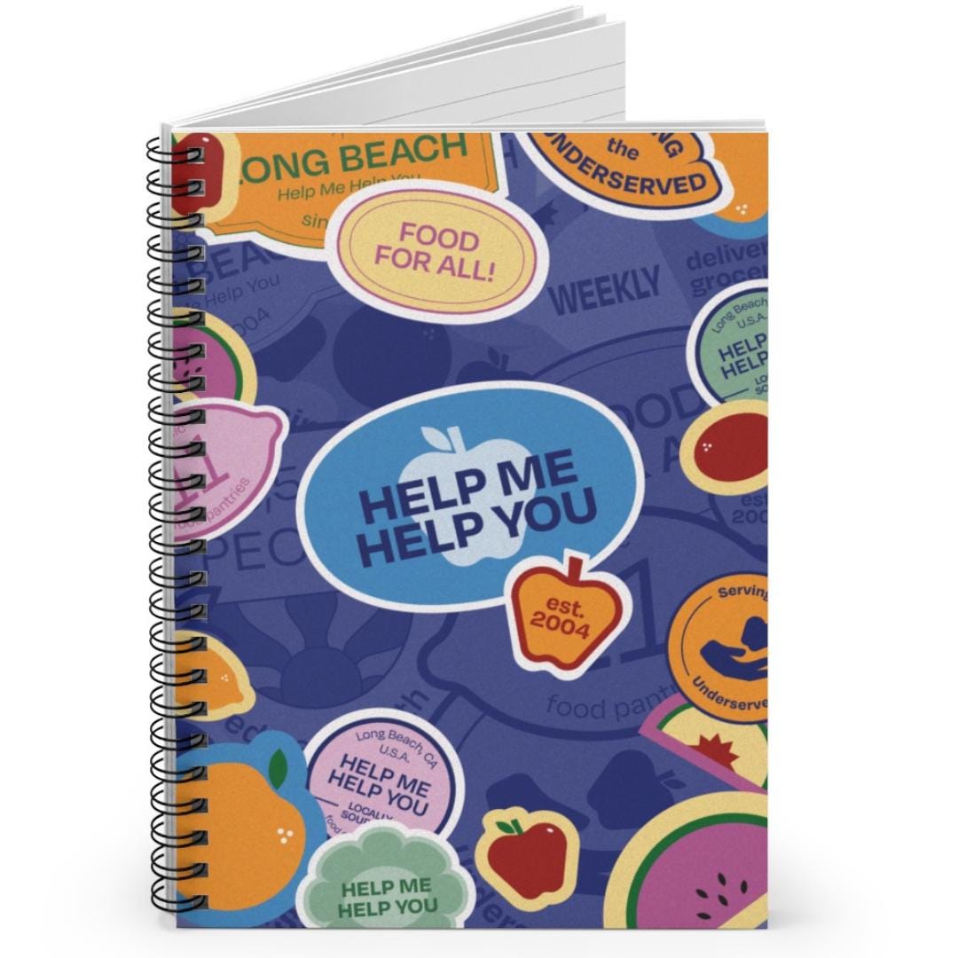 Sticker Spiral Notebook Promoting the Nonprofit Help Me Help You ...