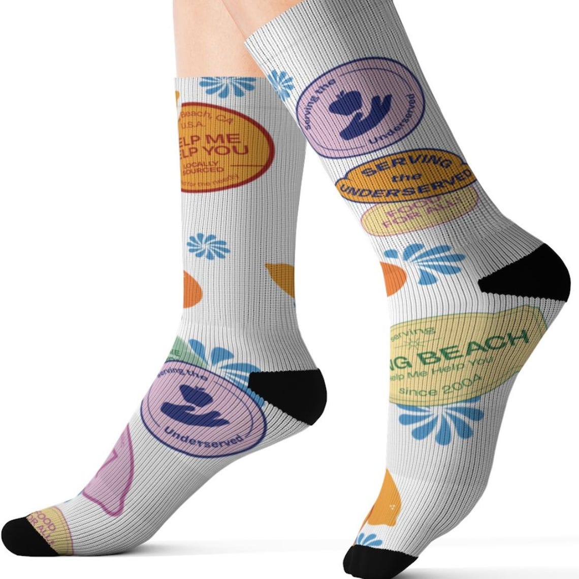 Supportive Sublimation Socks: Help Me Help You Stickers, Nonprofit ...