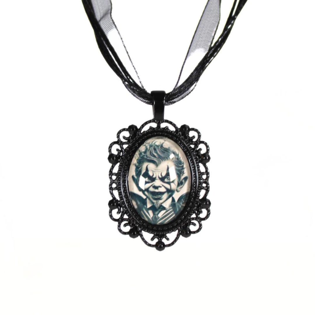 Gothic Victorian "malice of the Heart" Gothic Evil Cupid Necklace Black ...